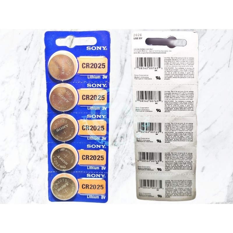 ถ่านกระดุม ถ่านรีโมท SONY CR 2025 Lithium 3V แท้ 100% ไม่คายประจุไฟ และ ...