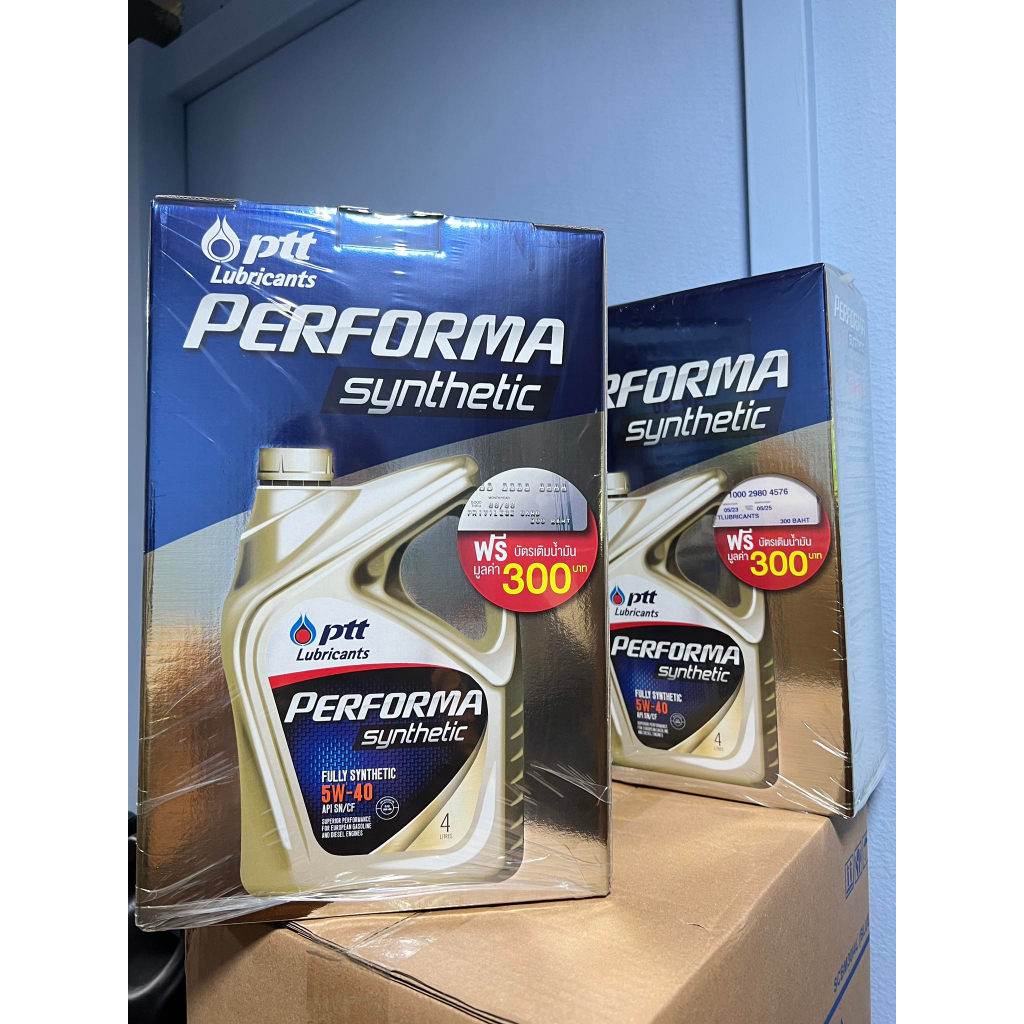 น้ำมันเครื่องยนต์ เบนซิน ปตท Ptt performa synthetic 5w-40 สังเคราะห์ ...