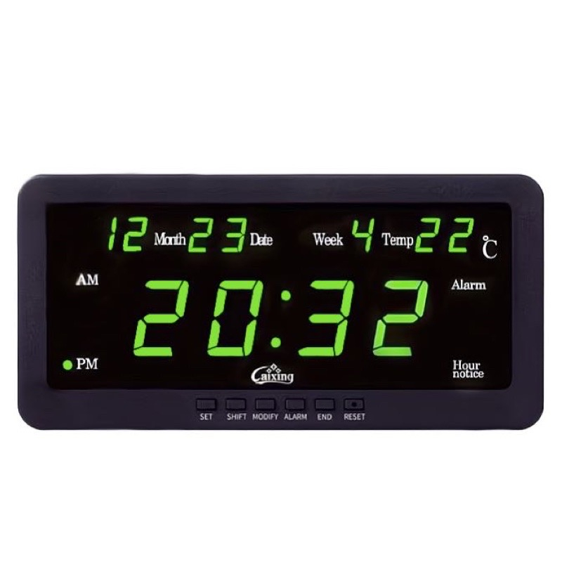นาฬิกาดิจิตอล (CX1018)21.5x10.3x3cm นาฬิกา ตั้งโต๊ะ LED DIGITAL CLOCK ...
