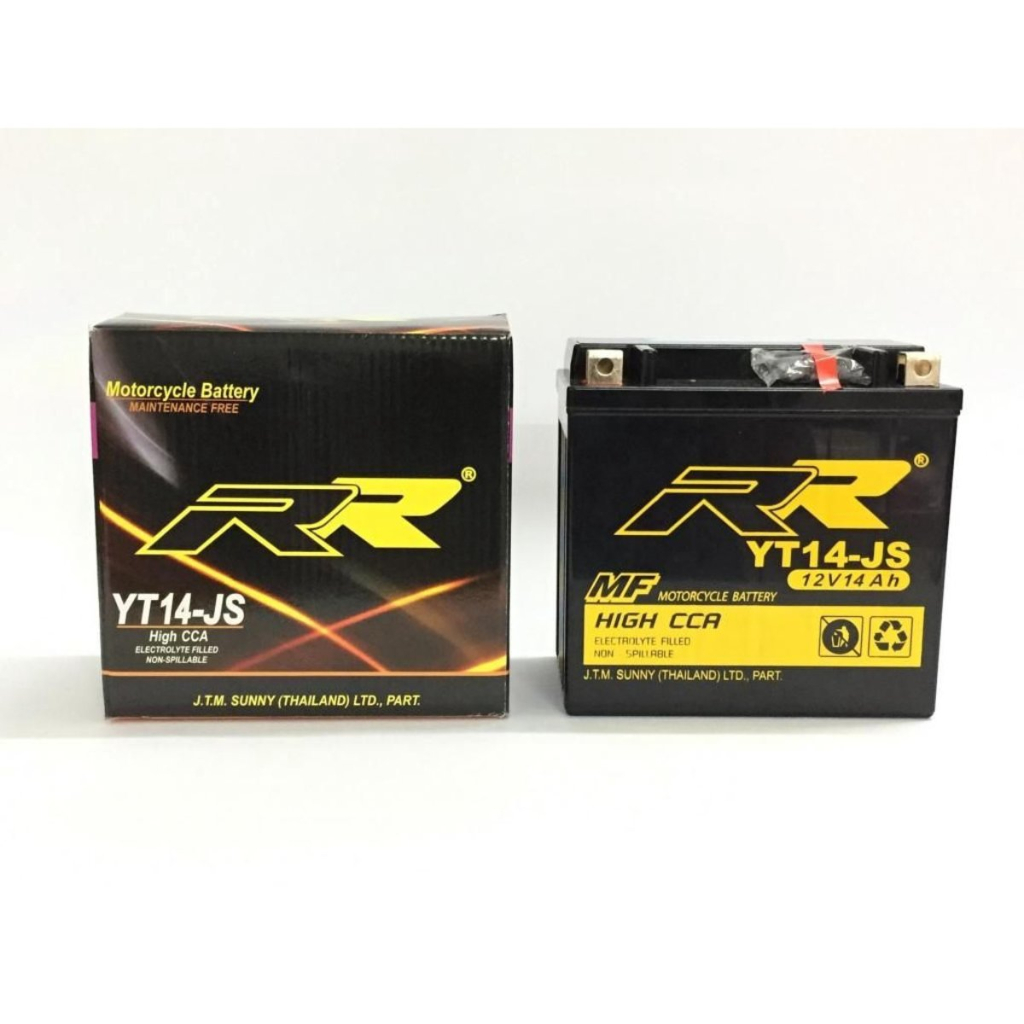 แบตเตอรี่ RR YT14-JS ขนาด 12v14Ah แบต Bigbike HONDA GL 1500 ST1100 ...