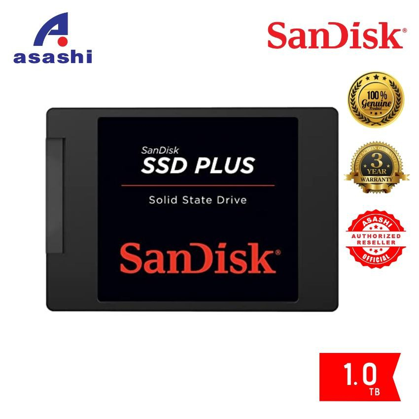 【ร้านค้าในพื้นที่】 SanDisk SSD PLUS 3D NAND 120G/240G/480G/1TB SATA3.0 2.5" สเอสดี ของแท้ SATA ...