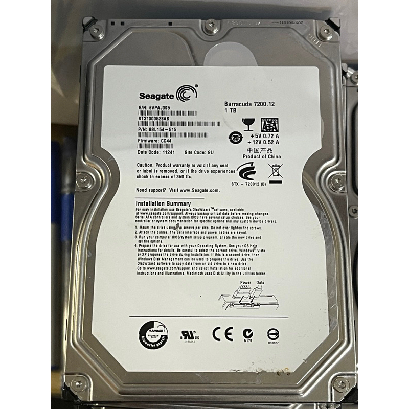 HDD PC hdd 3.5 ฮาร์ทดิสก์ มือ2 hdd Pc 160g 250g 320g 500g 1tb 2tb 4tb ใช้งานปกติ ไม่ติดสี เขียว ...