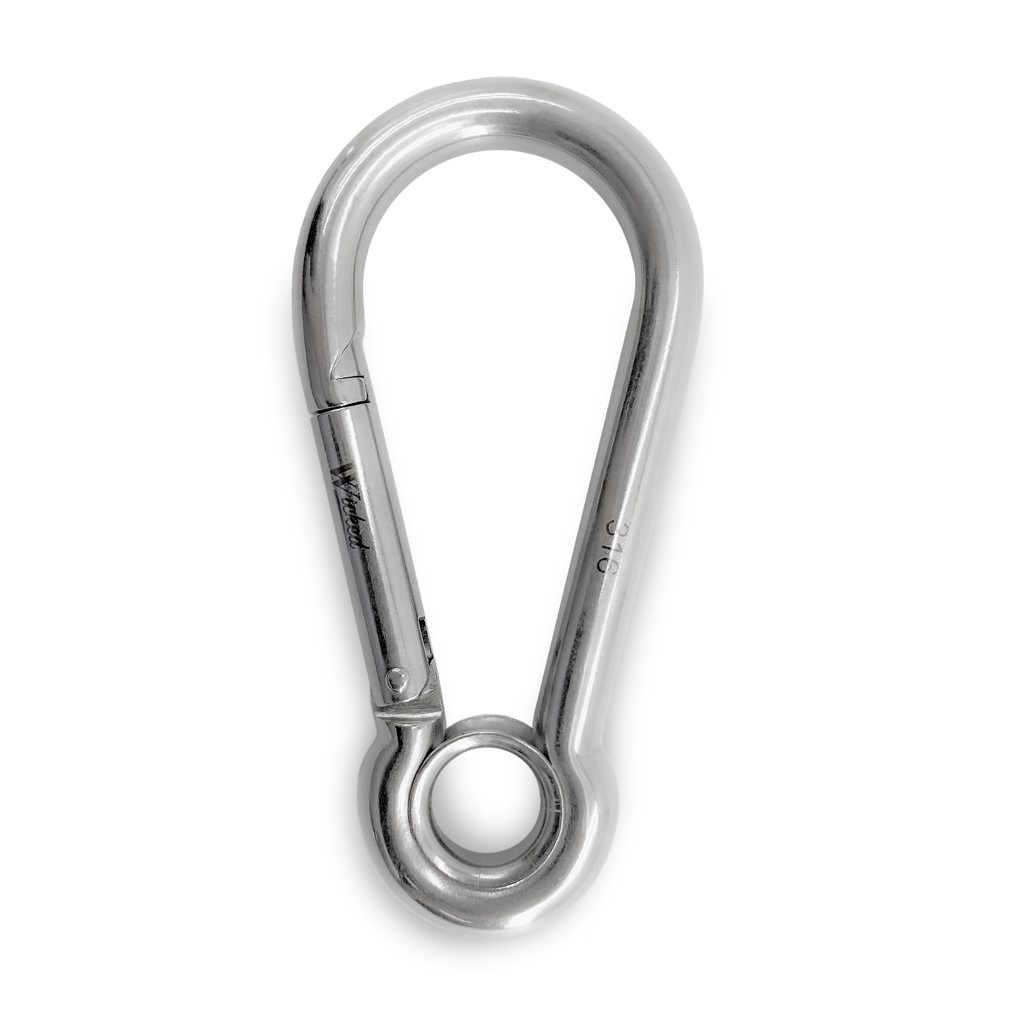 Wicked ตะขอเกี่ยว Snap Hook with Eyelet DIN 5299A สแตนเลส 316 Marine ...