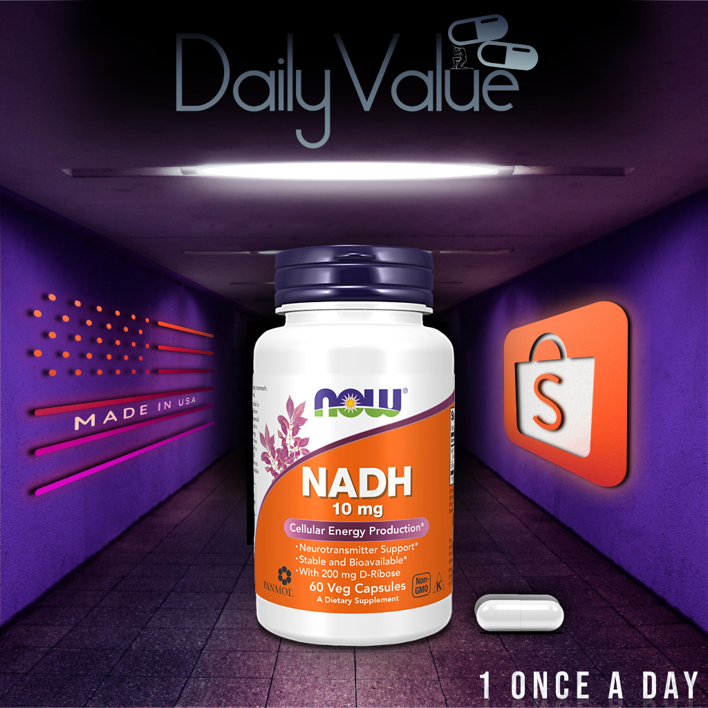 NADH 10 MG w/ D-Ribose 60 Capsules by NOW FOODS | Shopee Thailand
