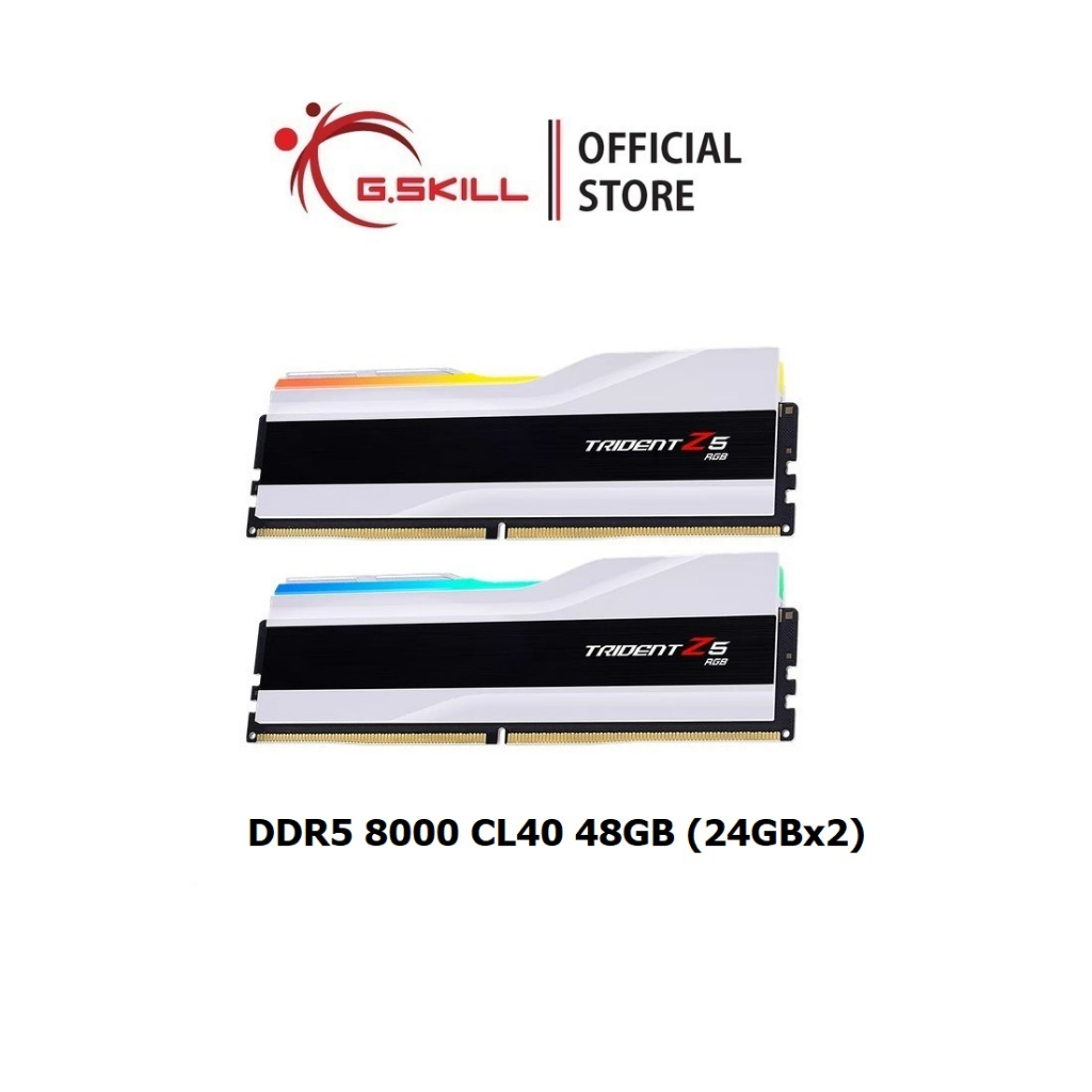 แรมพีซี G.SKILL - DDR5-RAM P/C 48/8000 Trident Z5 RGB White (F5 ...