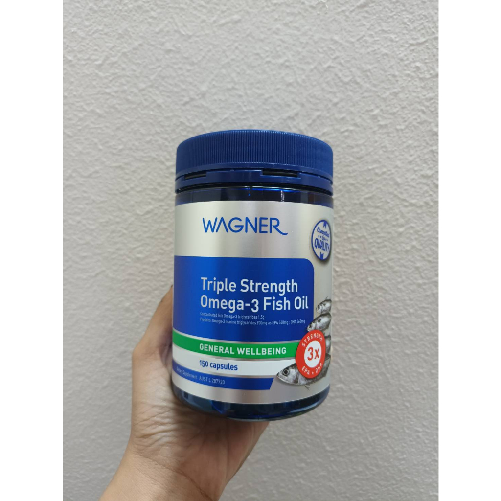 น้ำมันปลา Wagner Triple Strength Omega-3 Fish Oil 150 Capsules | Shopee ...