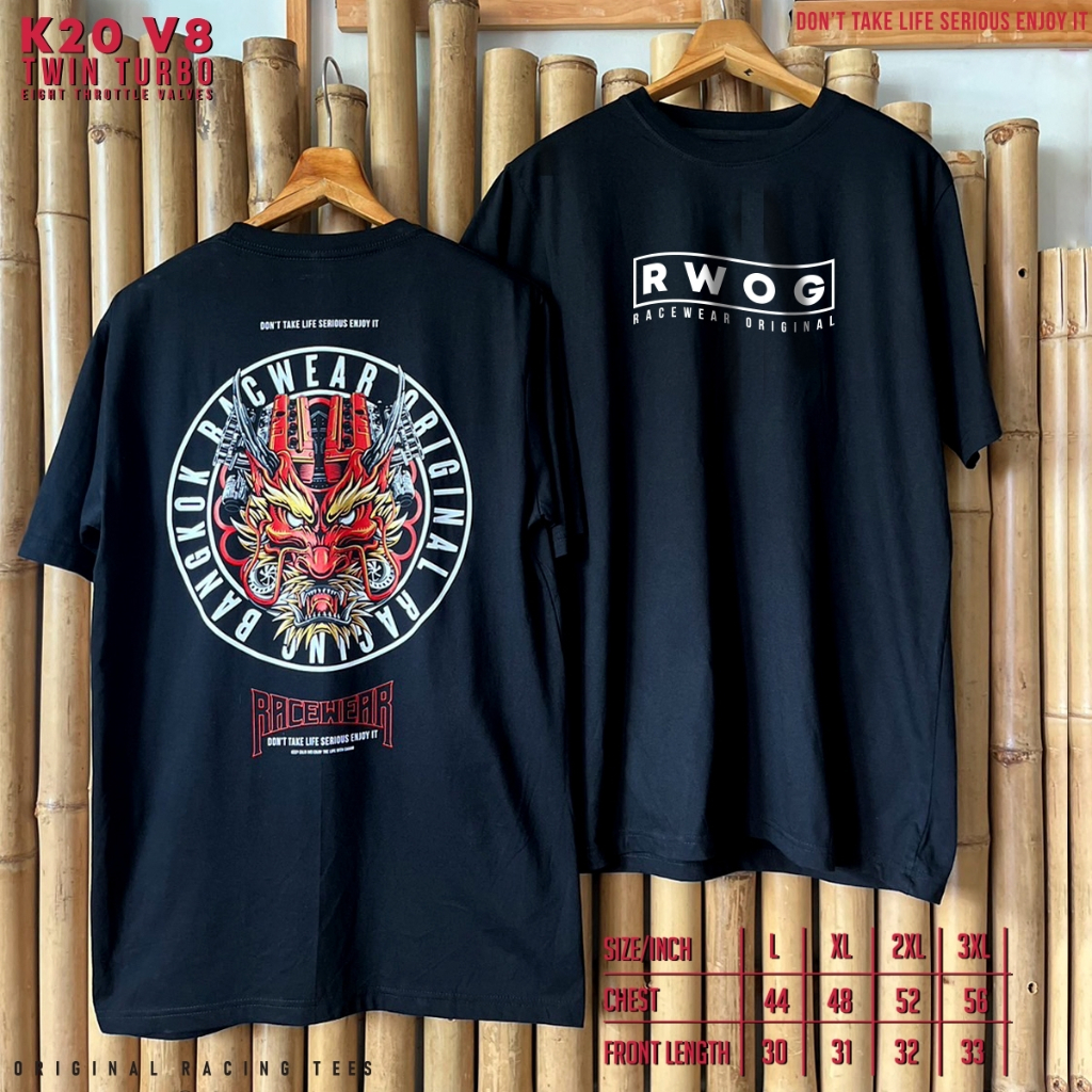 DRAGON V8 RACEWEAR TEES เสื้อซิ่ง พิมพ์ลาย เสื้อยืด เสื้อสกรีน | Shopee ...