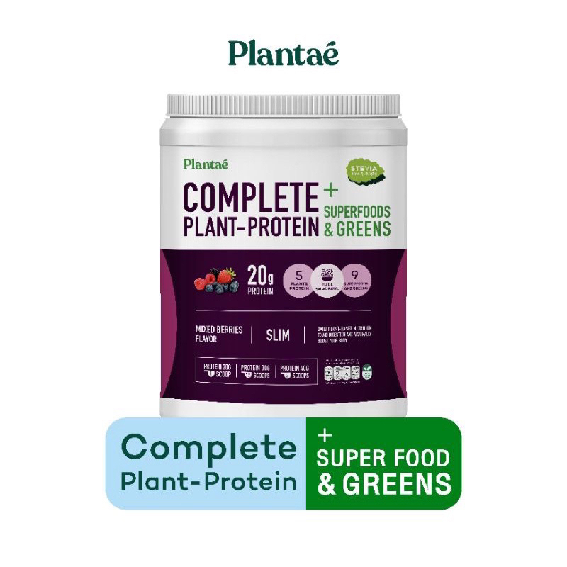 PLANTAE Complete Plant Protein + Superfoods And Greens Mixed Berries ...