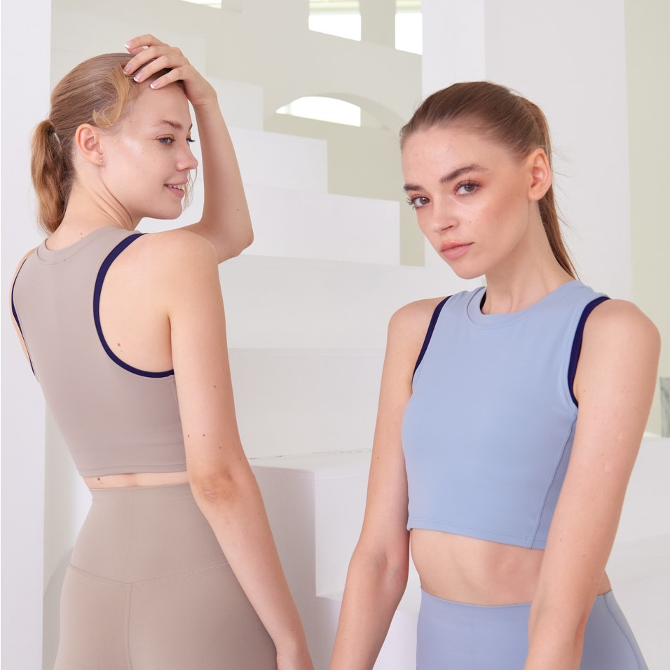 Penny Activewear สปอร์ตบรา ขอบTwo Tones มีฟองน้ำ บราออกกำลังกาย สปอร์ตบราผู้หญิง สปอร์ตบรา บรา ...