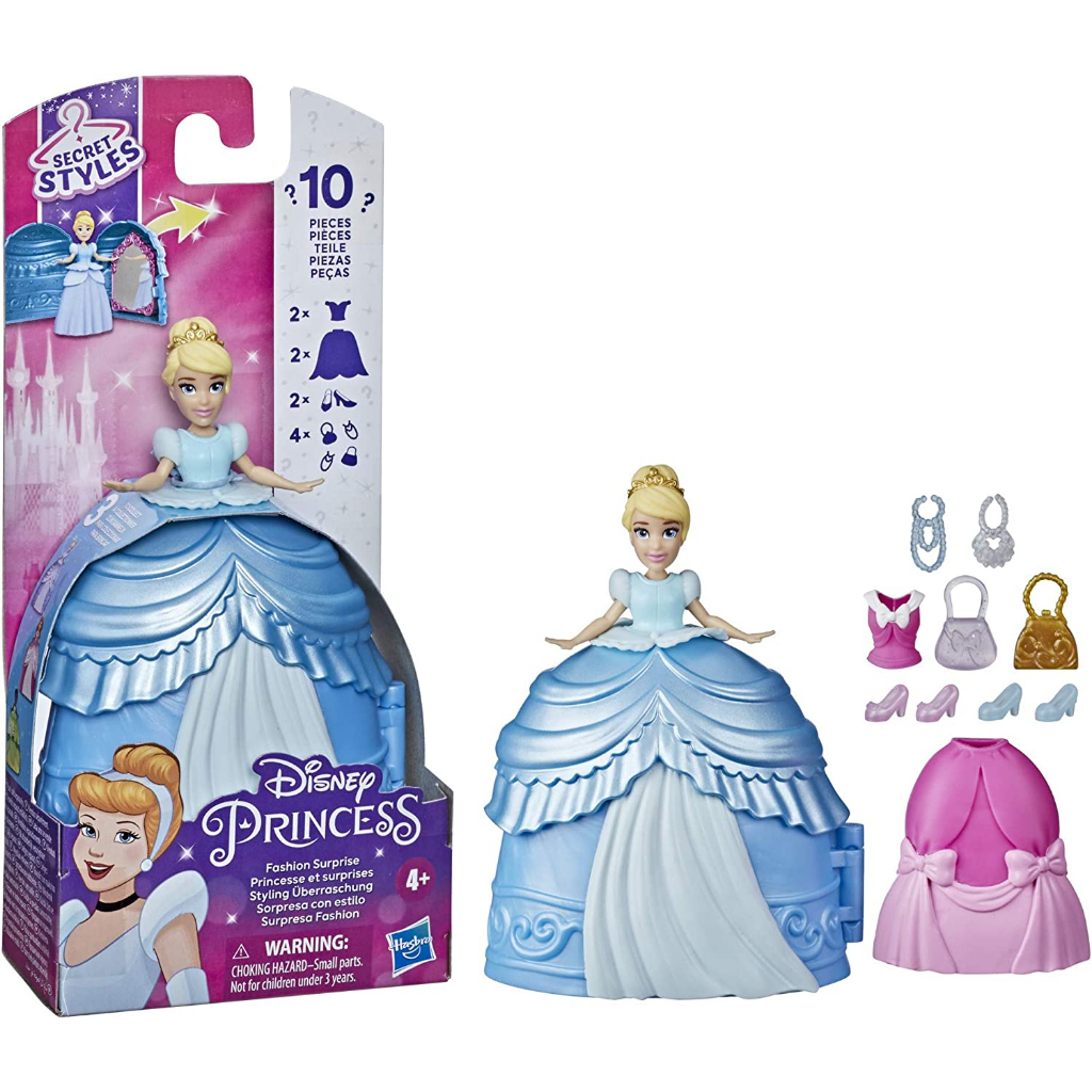 Disney Princess Secret Styles Fashion Surprise Cinderella, Mini Doll ...