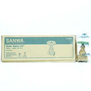 SANWA GATE VALVE 1/2" SANWA-GV15S ประตูน้ำ ซันวา ประตูน้ำ SANWA 1/2" ประตูน้ำทองเหลือง SANWA 1/2 ...