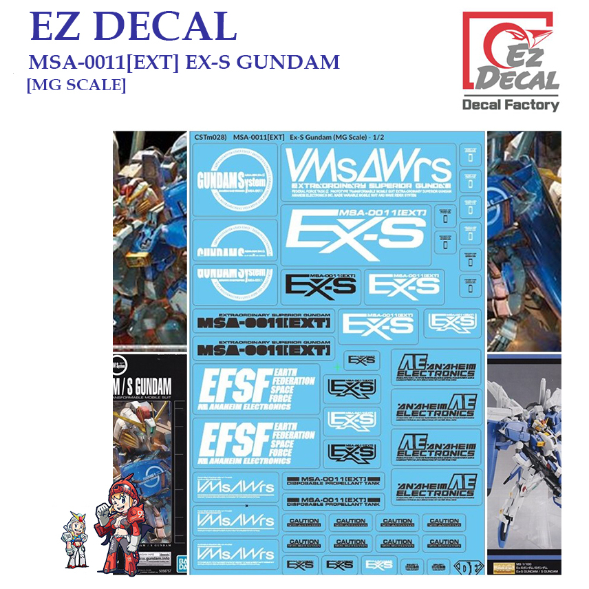 ดีคอลน้ำ [EZ DECAL] CSTM028 MSA-0011[EXT] EX-S GUNDAM MG 1/100 Water ...