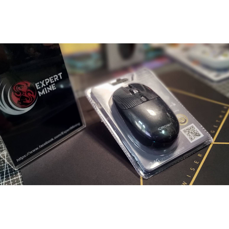 CROWN MICRO CARRY ON OPTICAL WIRELESS MOUSE CMM-240W DPI1600 | Shopee ...