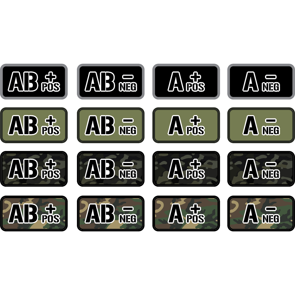 สติกเกอร์ กรุ๊ปเลือด Sticker blood group สไตล์Tactical ติดรถยนต์ ...