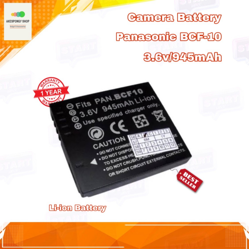 แบตกล้อง Camera Battery Panasonic BCF-10 / CGA-S / 106C (3.6v/945mAh) Li-ion Battery สินค้ารับ ...