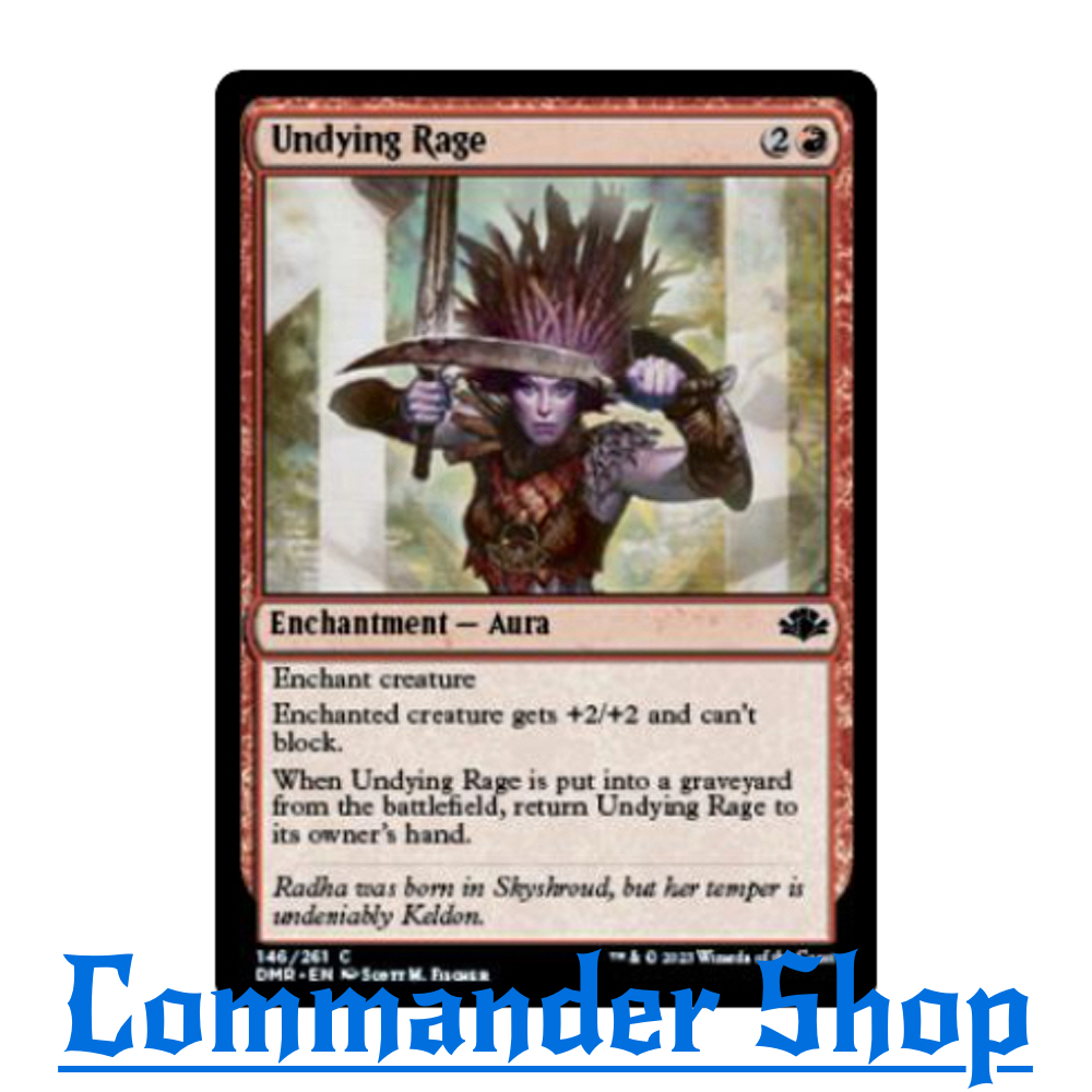 Undying Rage (Enchantment - Aura) Red Mv3 Return การ์ดเกม Magic The ...