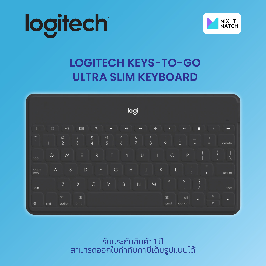 Logitech Keys-To-Go ULTRA SLIM KEYBOARD For iPad/iPhone/Apple TV (920 ...