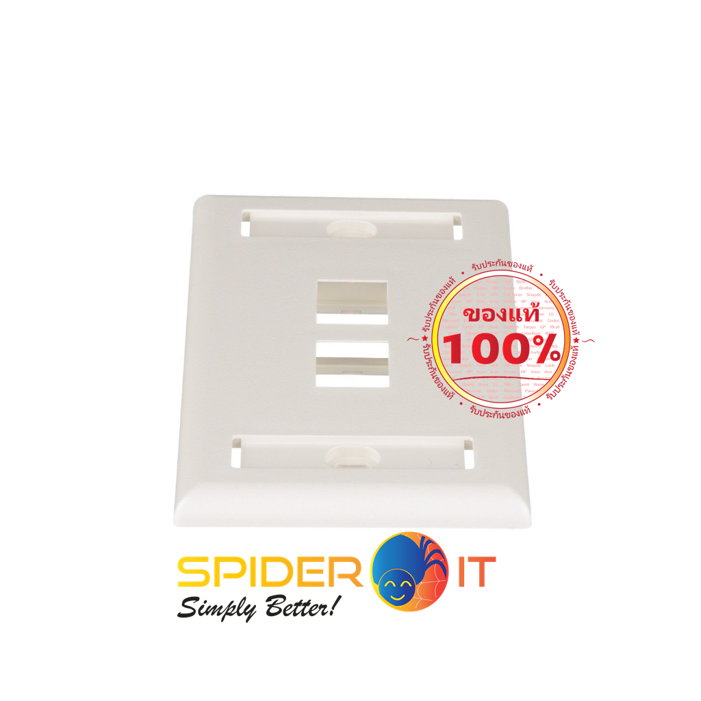 Panduit NetKey® Faceplate, Label Pocket, 2 Port, Off White รับประกันของ ...