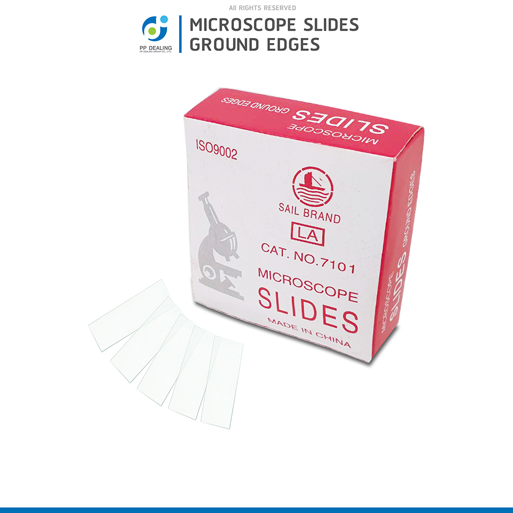 MiCroscope Slides Ground Edges 72 pcs Clear Glass Ground Edges 25.4 x ...