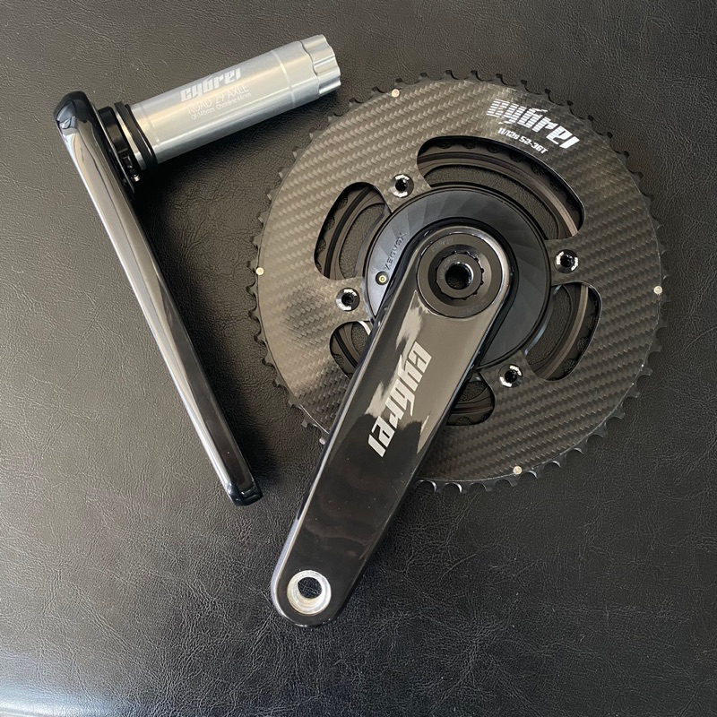 ชุดจานหน้า Cybrei พร้อม Xcadey power meter และ ใบคาร์บอน Cybrei ...