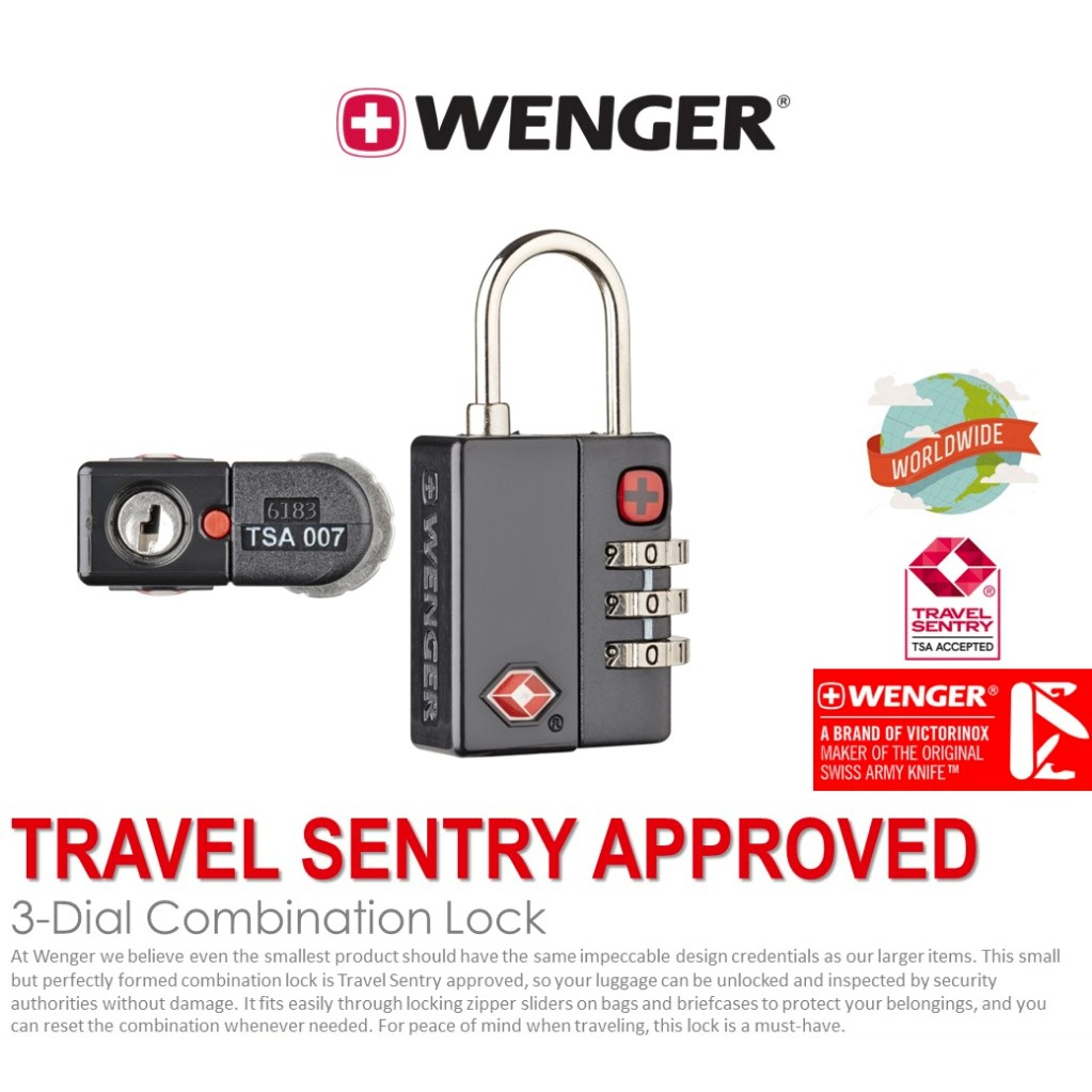 Wenger Travel Sentry Approved 3-Dial Combination Lock (604563) ตัวล็อค ...