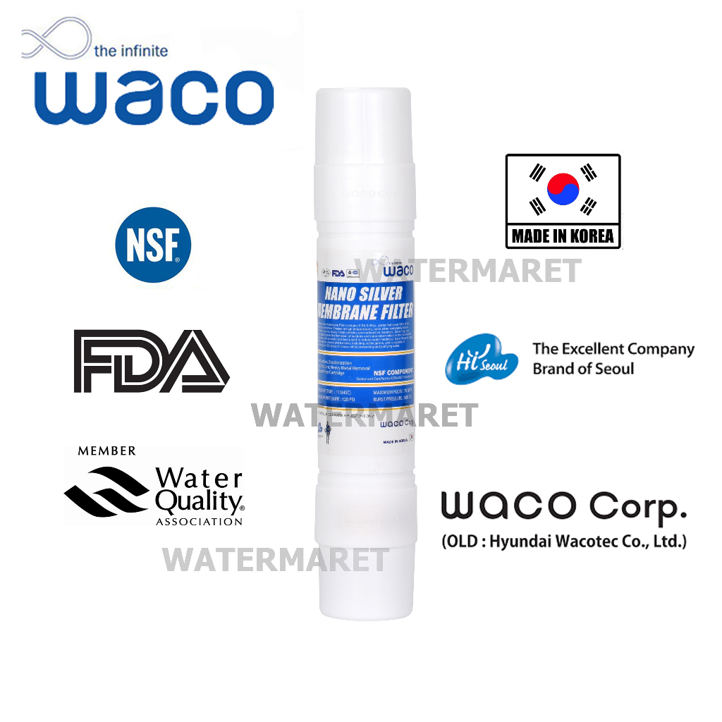WACO HYUNDAI ชุดไส้กรอง Inline Water Filter NANO SILVER MEMBRANE FILTER ...