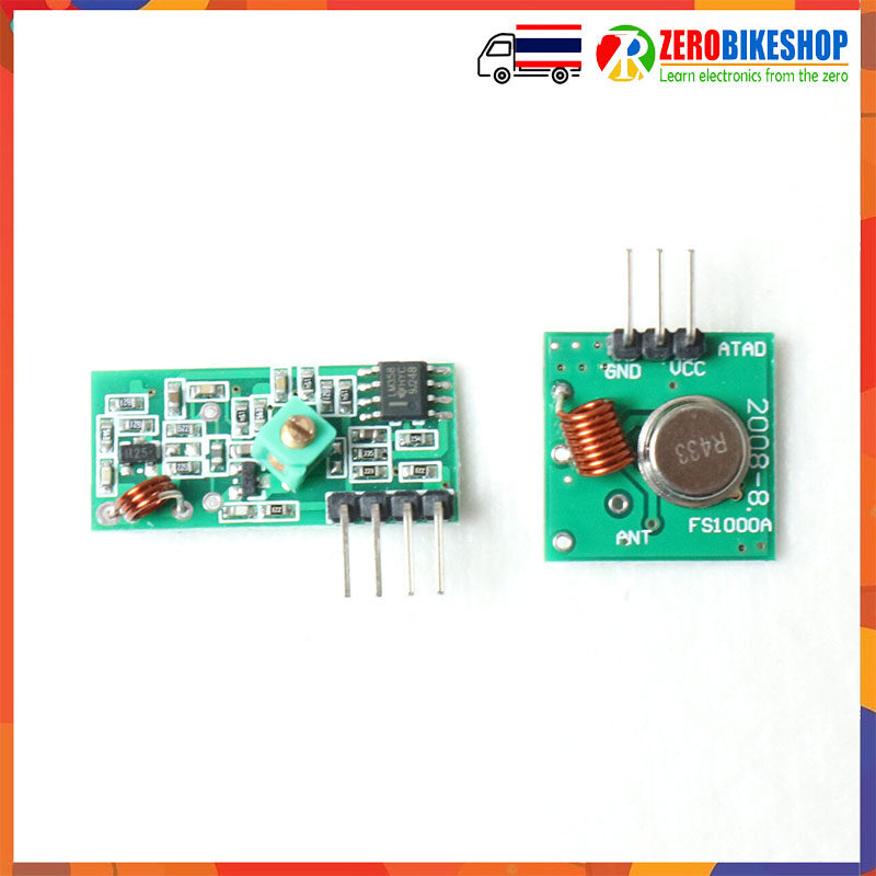 433Mhz RF Wireless Transmitter Module and Receiver Kit 5V DC 433MHZ ...