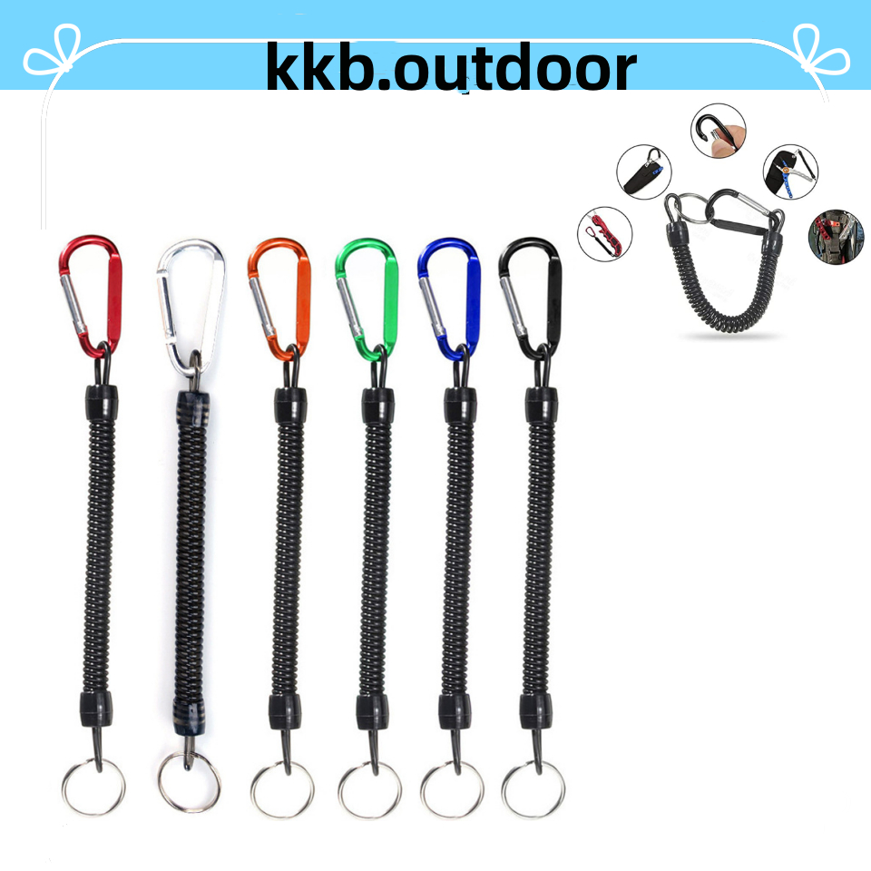 พวงกุญแจกันหาย Fishing Lanyard Spring Coil Keychain พวงกุญแจยืดได้ ตัว ...