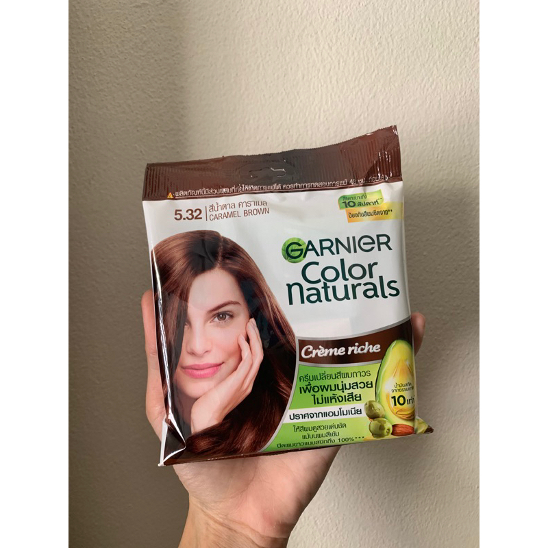 Garnier Color Natural 5.32 Caramel Brown ครีมเปลี่ยนสีผมการ์นิเย่ สี ...