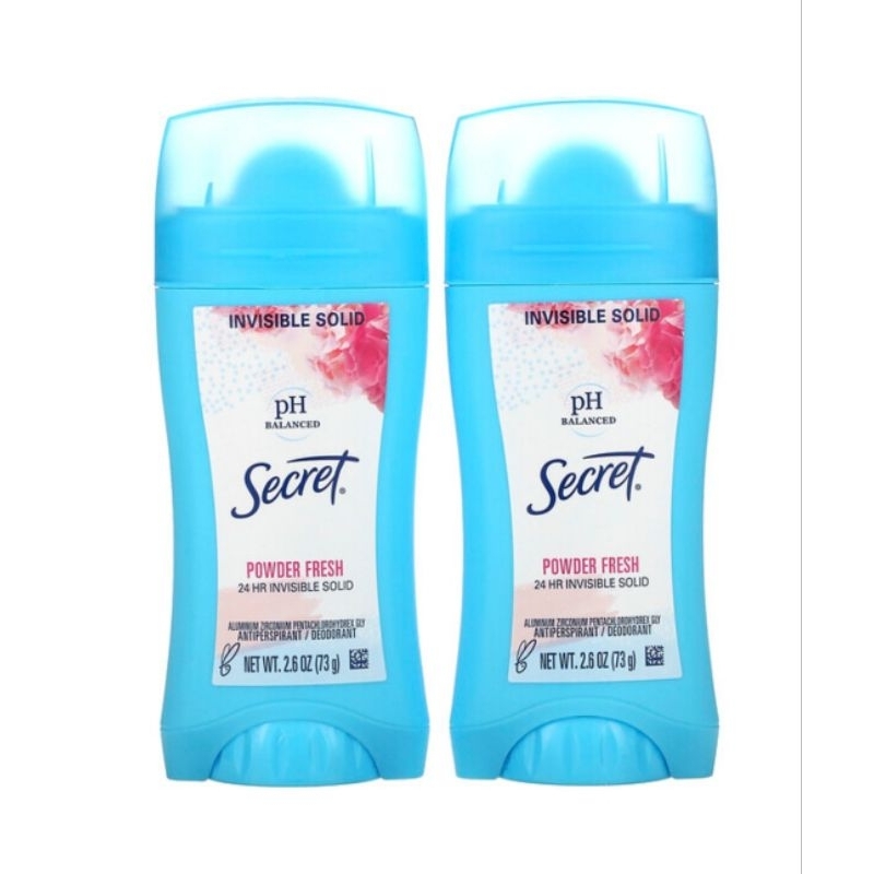 Secret pH Balanced Antiperspirant/Deodorant, Invisible Solid, Powder ...
