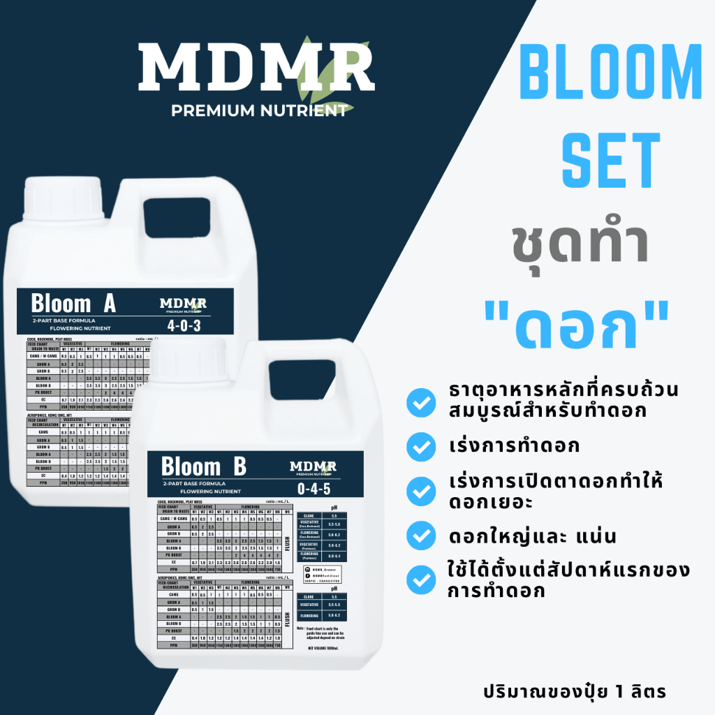 BLOOM SET ( BLOOM A, BLOOM B ) ปุ๋ยสำหรับการทำดอก | Shopee Thailand