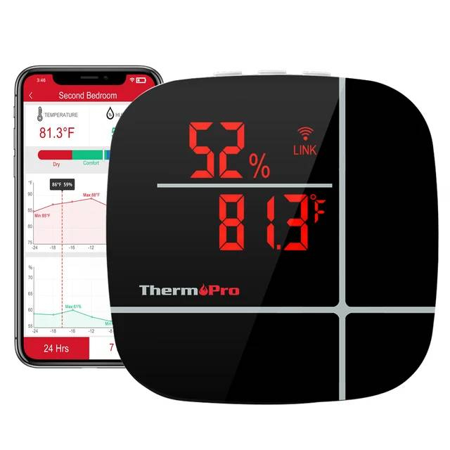 เครื่องวัดอุณหภูมิ วัดความชื้น ThermoPro TP90 Smart WiFi Temperature ...