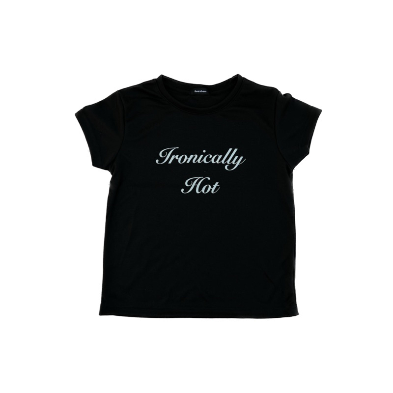 Ironically Hot Baby tee เสื้อเบบี้ทีเล่นแสง | Shopee Thailand
