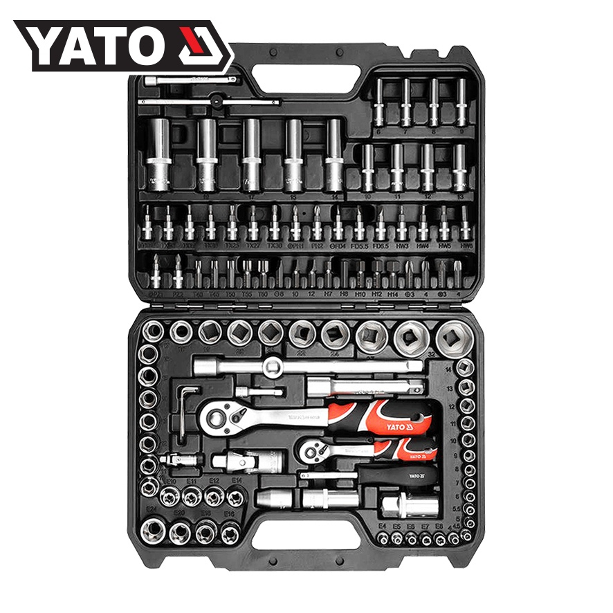 YATO YT-38791 ชุดบล็อก 1/4" + 1/2" 108 ตัวชุด | Shopee Thailand
