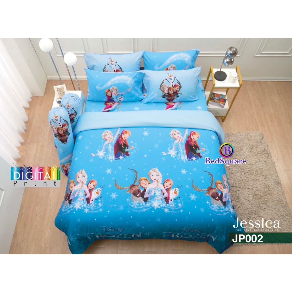 JP002 : ชุดผ้าปูที่นอน+ รวมผ้านวม Frozen/Jessica Digital Print | Shopee Thailand