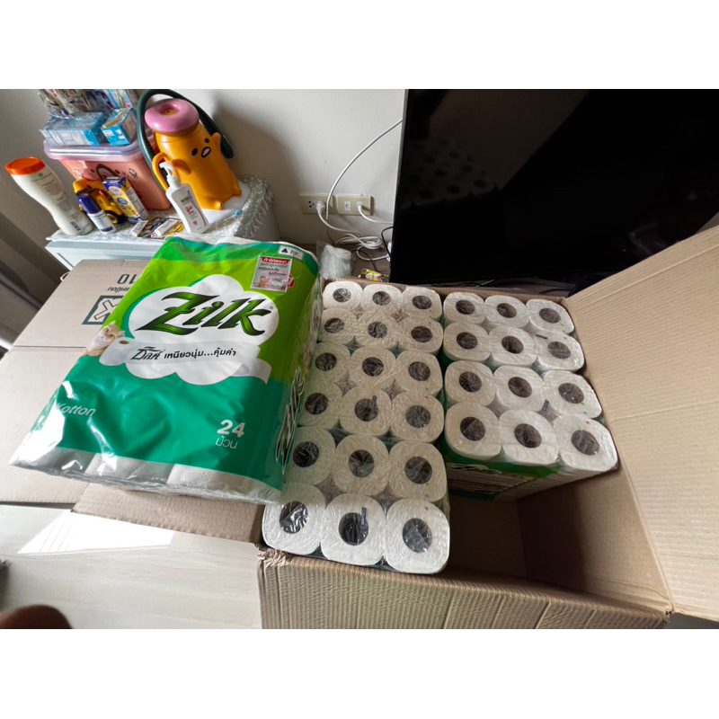กระดาษทิชชู่ zilk (24ม้วน/แพ็ค) | Shopee Thailand