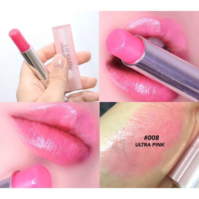 แบ่งขายลิปสติก ดิออร์ LIP GLOW สี 008 ULTRA PINK ขนาด 0.5 กรัม พร้อม ...