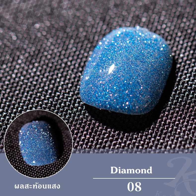 สีเจลDiamond งานปาร์ตี้ kale plus สีเจล สีเจลแฟลช สีแฟชร 8ml สีทาเล็บ ...