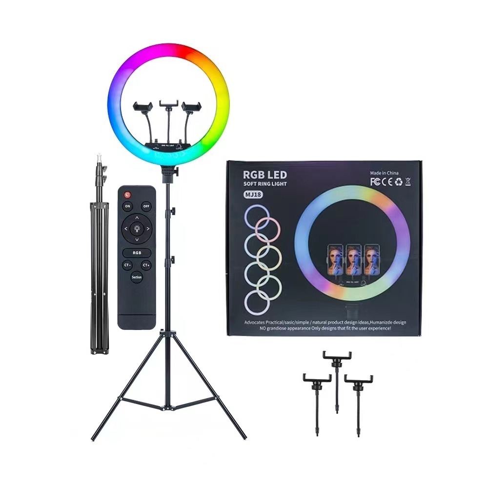 ชุดไฟไลฟ์สด RGB LED SOFT RING LIGHT รุ่นMJ14 / MJ18 ชุดไฟปรับเปลี่ยนสี ...