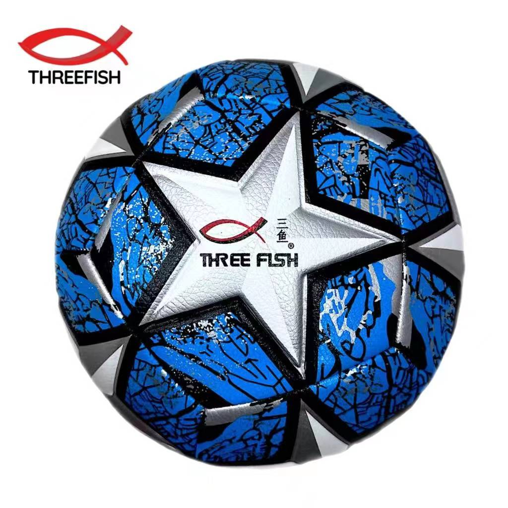 ลูกฟุตบอล หนังเย็บ THREEFISH มี ขนาดมาตรฐาน Size5 หนัง PU นิ่ม ทำความสะอาดง่าย ฟุตบอลมาตารฐาน ...