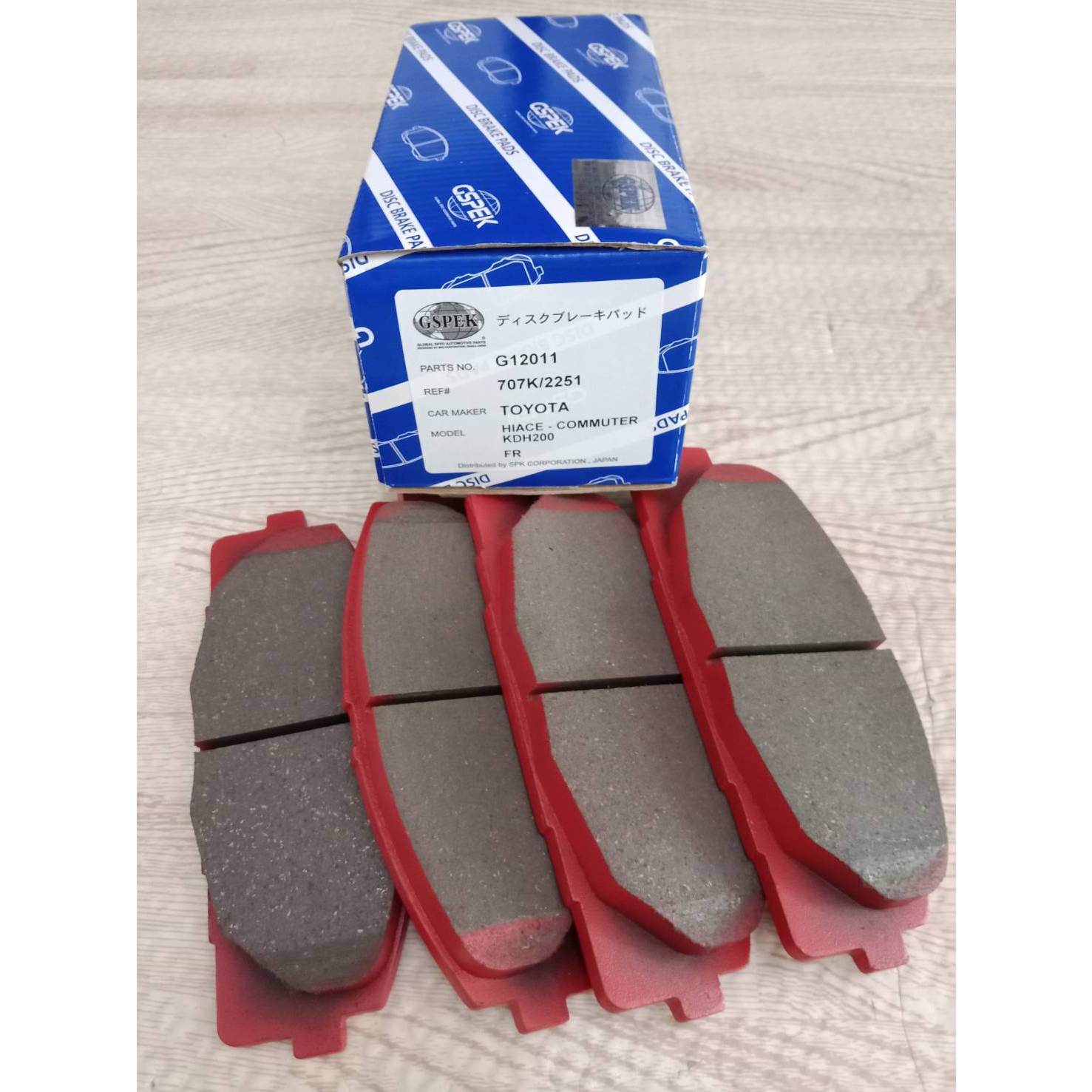 ผ้าเบรคเซรามิค TOYOTA COMMUTER KDH222 KDH223 ผ้าดิสเบรคหน้า รถตู้ คอมมู ...