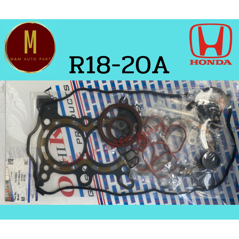 ประเก็นชุดใหญ่ HONDA R18A R20A CIVIC FD CR-V 2000CC SOHC 16V VTEC ประเก็นฝาสูบเหล็ก ยี่ห้อ ...
