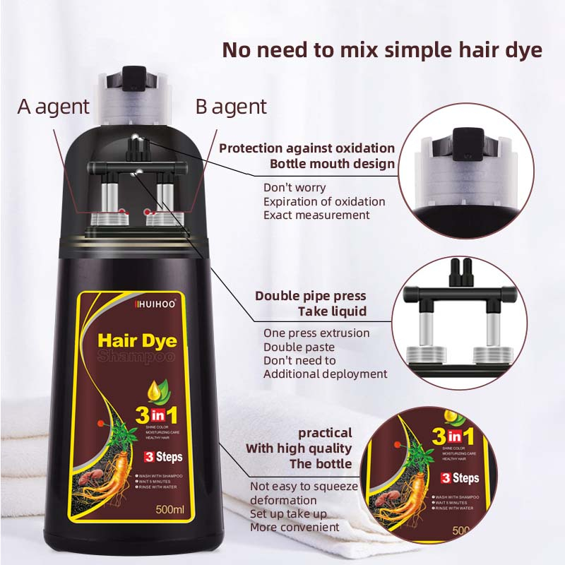 ราคาส่ง แชมพูปิดผมขาว HUIHOO ขนาด 500 ML. สินค้าขายดีมาก | Shopee Thailand