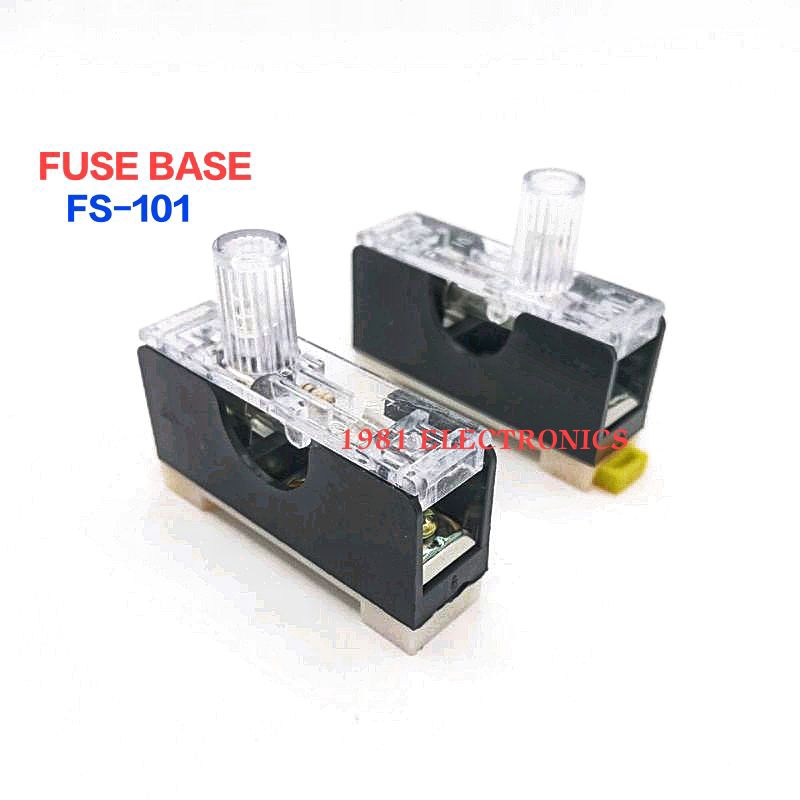 FS-101 FS101 FUSE BASE ฐานฟิวส์ยึดร่าง ขนาด 6*30มิล พร้อมฟิวส์แก้ว 10A ...