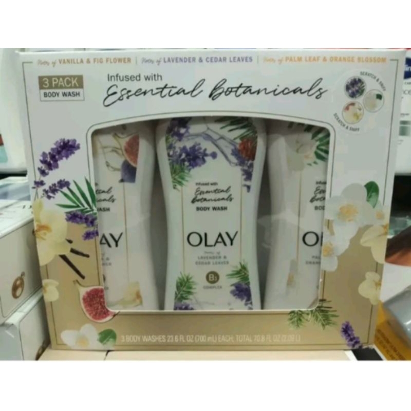 Olay Essential Botanicals Body Wash, 3-pack | Shopee Thailand