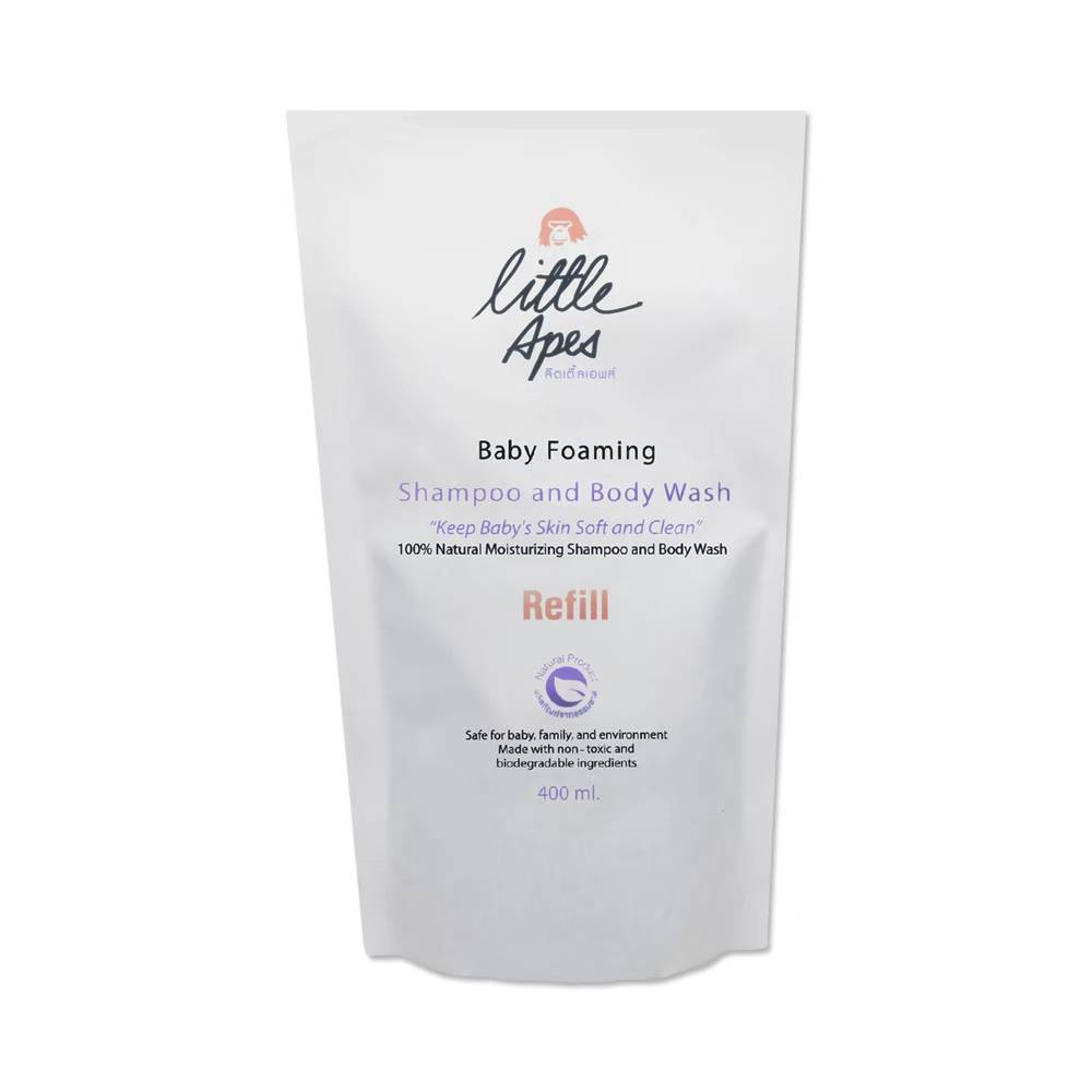 Little Apes Baby Foaming Shampoo and Body Wash Refill. โฟมอาบนํ้าและสระ ...