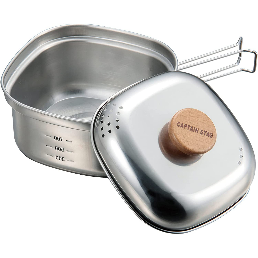 Captain Stag UH-4202 Stainless Steel Square Ramen Cooker Pot 1.3L หม้อ ...