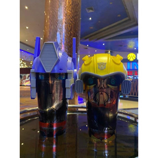 NEW! ถังป๊อปคอร์น Transformers ถังป๊อปคอร์น Optimus Prime bucket แก้ว ...