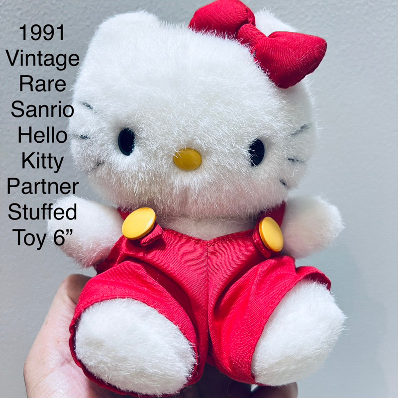 ตุ๊กตา เฮลโหล คิตตี้ ขนาด6” ปี1991 Vintage Rare Sanrio Hello Kitty ...