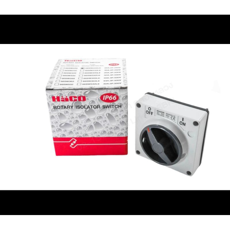 Haco 66SW232สวิทซ์หมุนทางเดียว-พร้อมกล่อง 66SW232LE+66E1 Haco-66SW232 ...